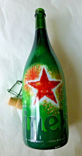 Heineken Large Empty Glass Bottle 1.5 L 1 Qt. 18 oz. Champagne Magnum ...