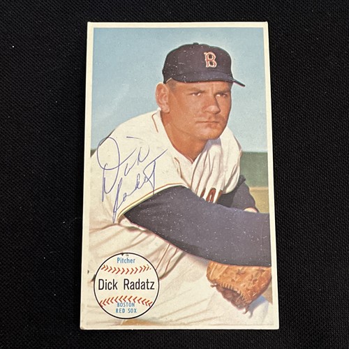 DICK RADATZ 1964 TOPPS GIANTS SIGNED AUTOGRAPHED CARD #40 BOSTON RED ...