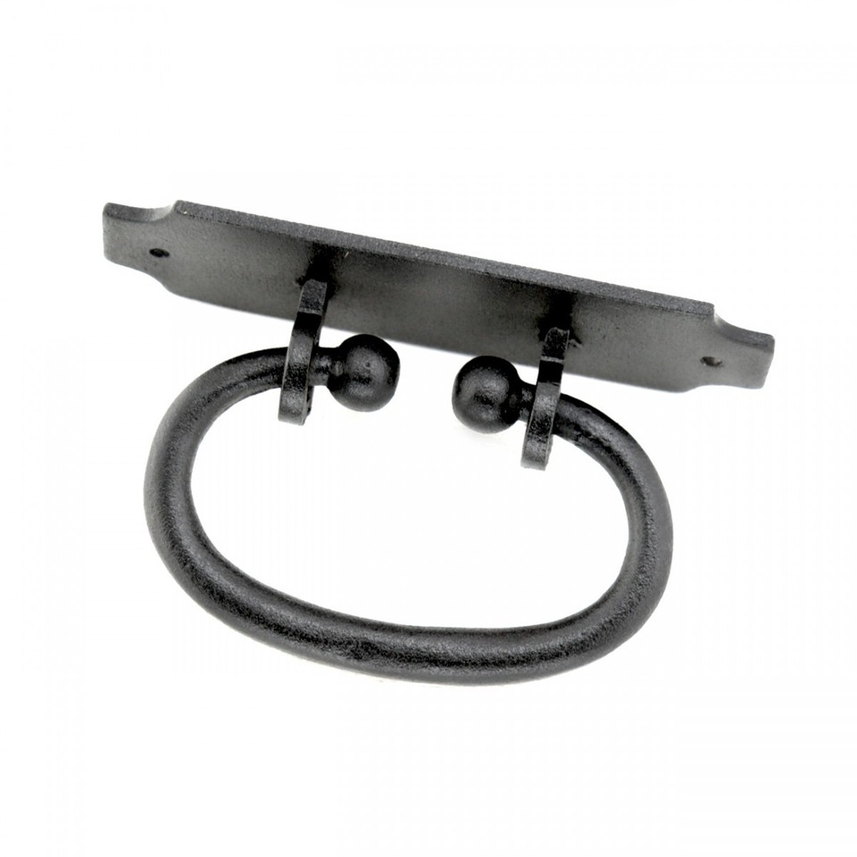 Black Wrought Iron Cabinet Pulls Hepplewhite 5.25" W Drop Style Pack of ...