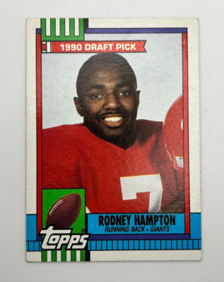 Rodney Hampton Topps 1990 Draft Pick #48 NFL Trading Card 1990 | eBay