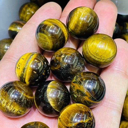 5pc top! Natural Tiger's eye Quartz Sphere Crystal Ball Healing 20mm | eBay