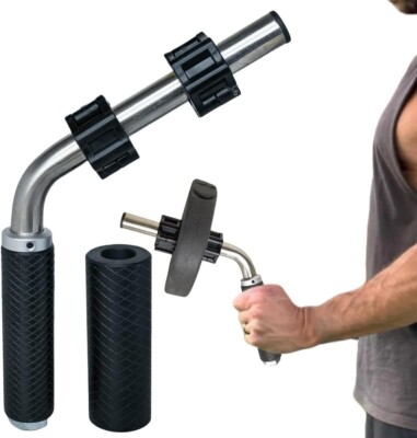 Arm Wrestling Wrist Forearm Training Hammer Bend Lever Bar Gym Strength ...