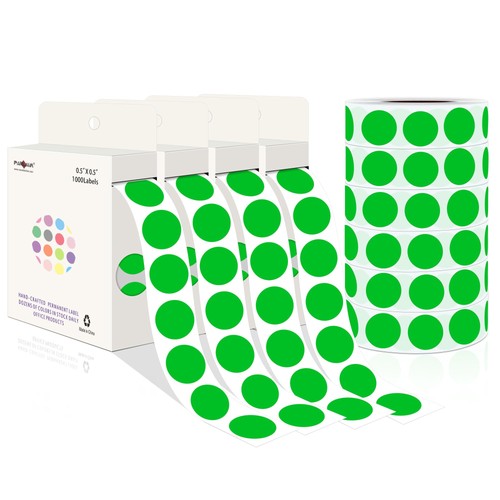 10000PCS 1/2 Inch Round Color-Code Dot Stickers,Circle Colorful Coding ...