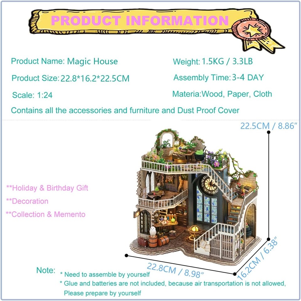 DIY Miniature Models and Miniature 3D Wooden Dollhouse Craft Models | eBay