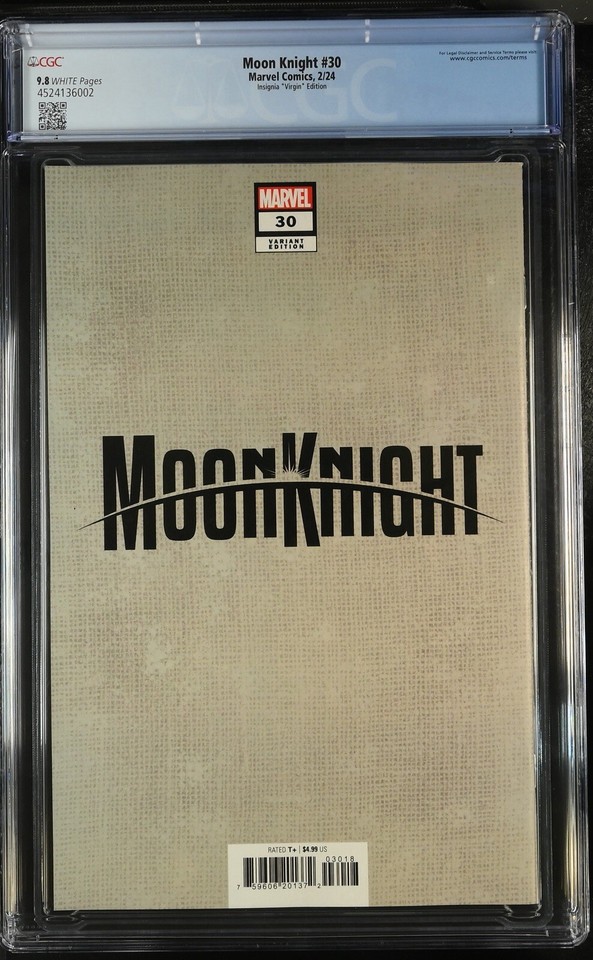 Moon Knight #30 CGC 9.8 Insignia 1:100 Virgin Variant Cover 2024 | eBay
