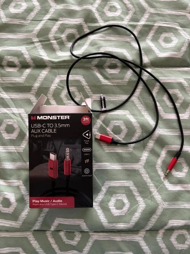 Monster usb c to aux 3 ft wire | eBay