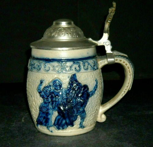 Short Blue & Grey Whites Utica Stein Mug - Stoneware New York NY ...