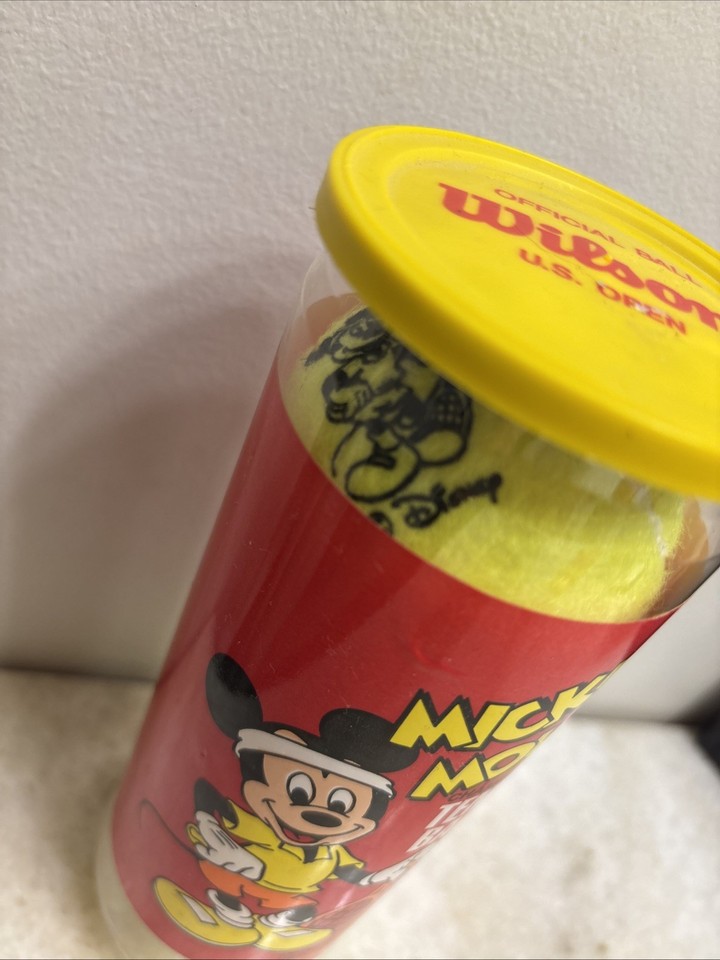 VTG Wilson Mickey Mouse Championship Tennis Balls Optic Yellow SEALED ...