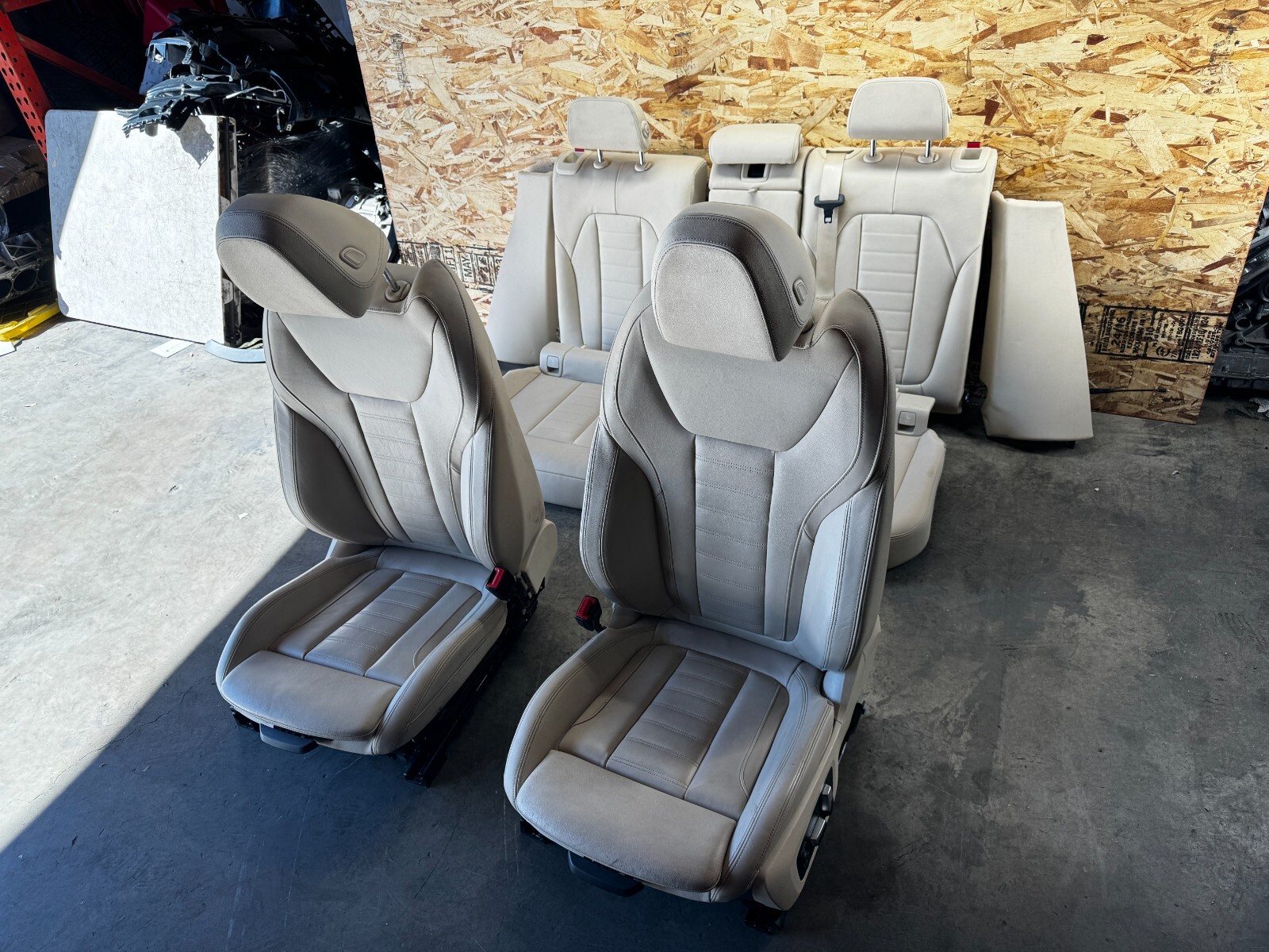 BMW G01 G02 FRONT & REAR SPORT HEATED SEATS CANBERRA BEIGE ASSEMBLY SET ...
