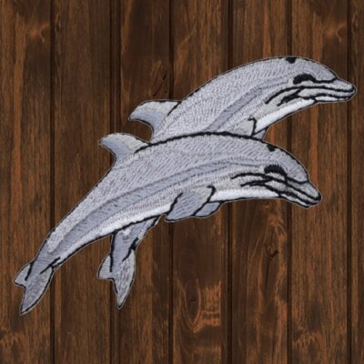 Dolphin Embroidered Patch — Iron On | eBay