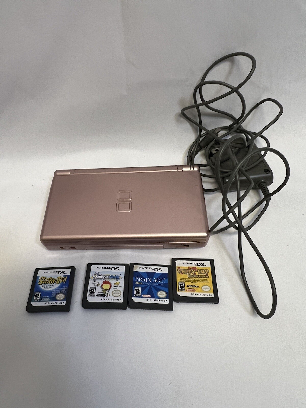 Nintendo DS Lite Game Console w/ Charger | Metallic Rose Tested & Works ...