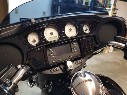 Kuryakyn - 7285 - Tri-Line Gauge Trim, Gloss Black for sale online | eBay