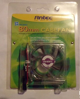 Antec 80mm 3 Pin 12V Ball Bearing Clear Desktop Case Fan 0761345-75001 ...