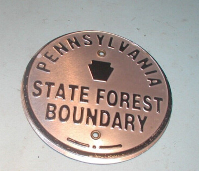 Vintage Pennsylvania State Forest Boundary Metal Marker | eBay