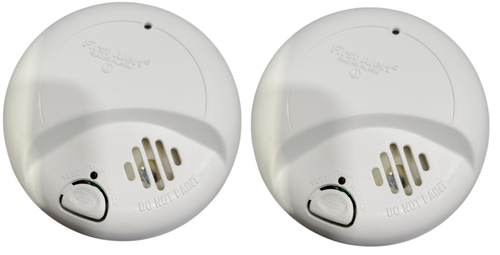 LOT OF 2 First Alert 9120B AC Smoke Detector Alarm, AC Power Battery ...