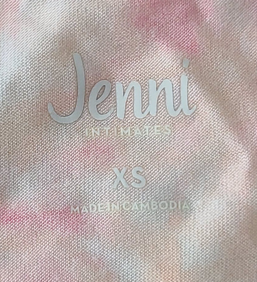 Jenni Tie Dye Print Sleeveless V-Neck Chemise Nightgown Size XS T5-930 ...