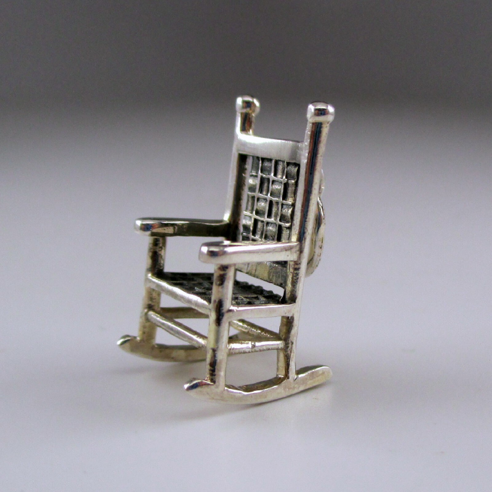 Sterling Silver ROCKING CHAIR Charm for Bracelet ROCKER Country RUSTIC ...