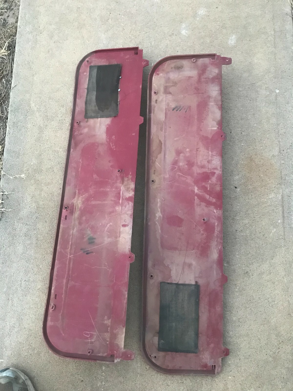 1980-91 Ford F-150 -f350 Bronco RED SIDE Door Kick Panels | eBay