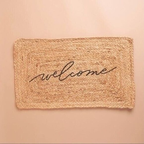 Accompany Jute Welcome Door Mat ~ NEW | eBay