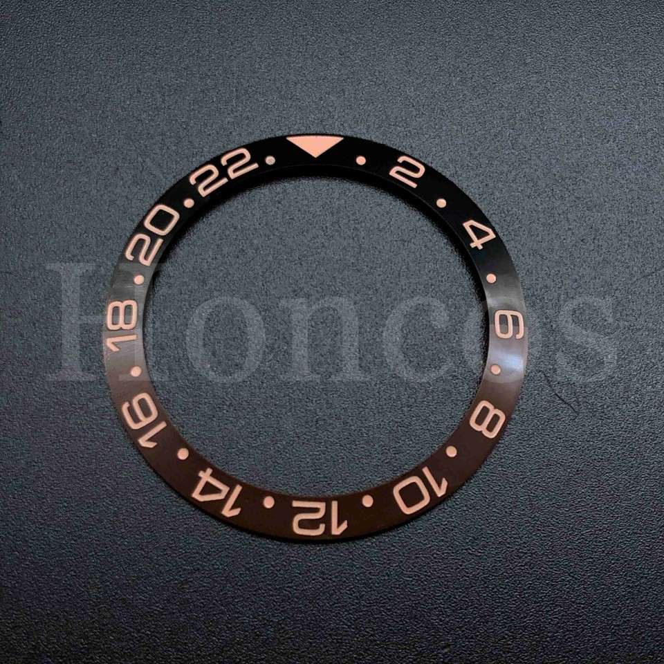 38MM Ceramic Bezel Insert Ring GMT Planet Ocean Diver Vintage fits for ...