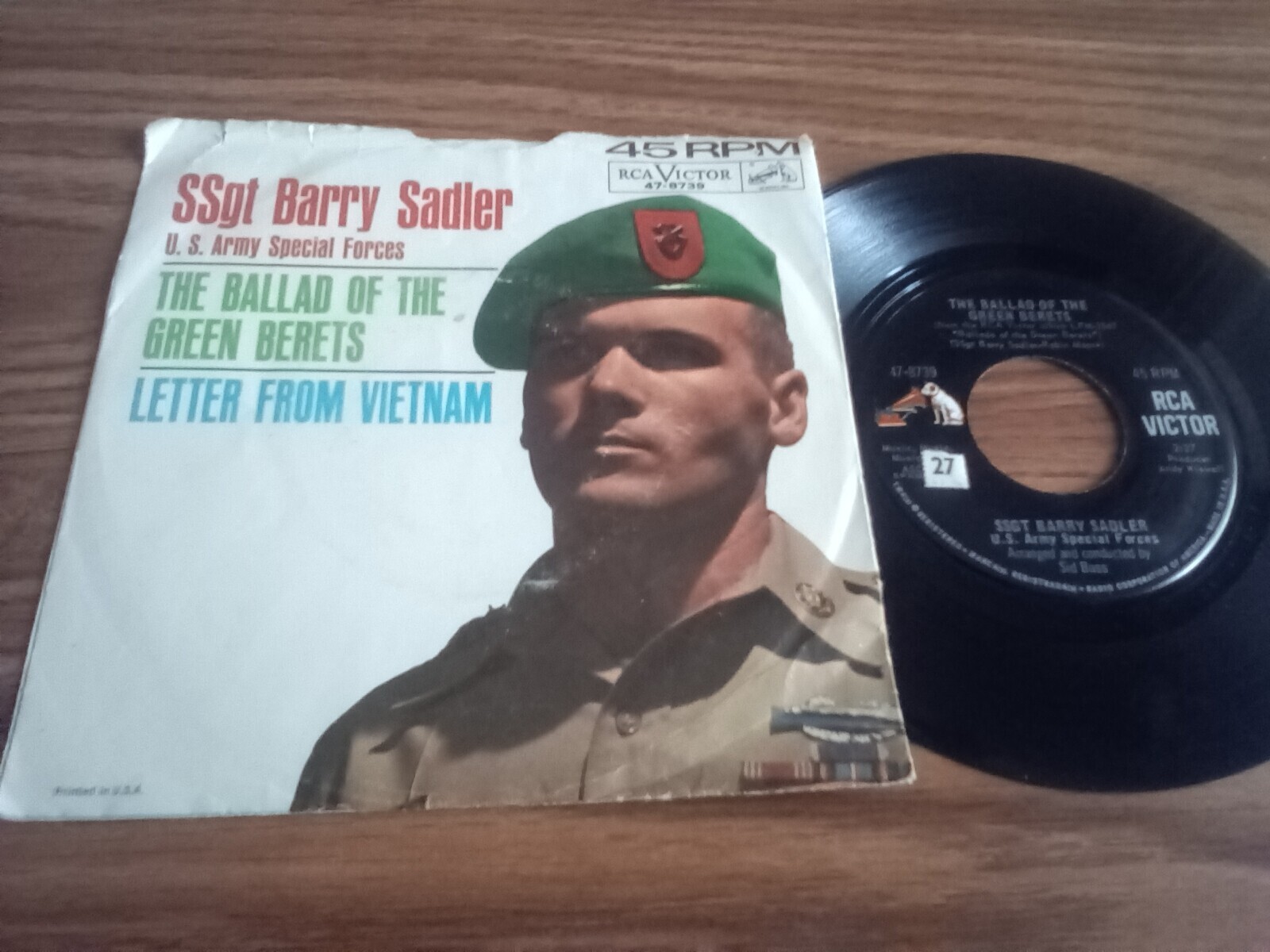 SSgt Barry Sadler, The Ballad of the Green Berets 45 & Picture Sleeve ...