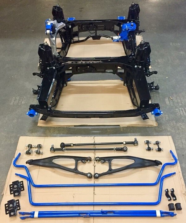 MGF FRONT SUBFRAME KGB100891 + LONGITUDINAL ARMS - ZINC + POWDER COATED ...