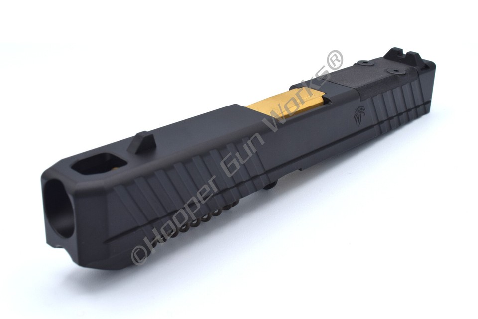 HGW Complete Upper for Glock 43 Pro Comp Black Slide Gold TiN Flush ...