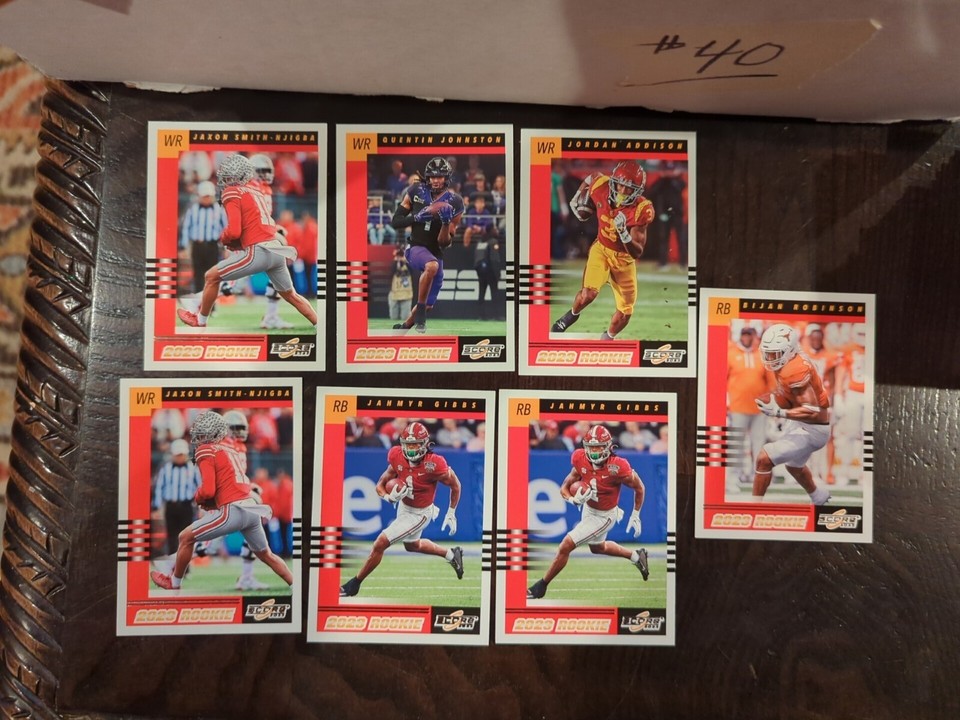2023 Score 2003 Throwback Rookie Lot X7 Gibbs Jaxon Bijan Addison ...