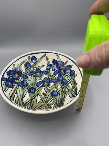 Beautiful Wild Iris Design Ceramic Footed 9” Serving Dish | eBay