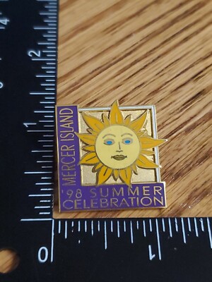 MERCER ISLAND Summer Celebration 1998 WASHINGTON HAT LAPEL PIN G7 | eBay