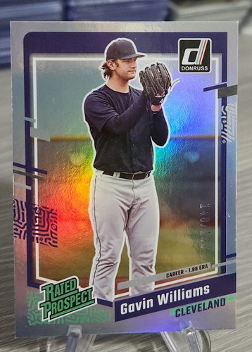 Gavin Williams 2023 Donruss Rated Prospect Career Stat Line /196 ...
