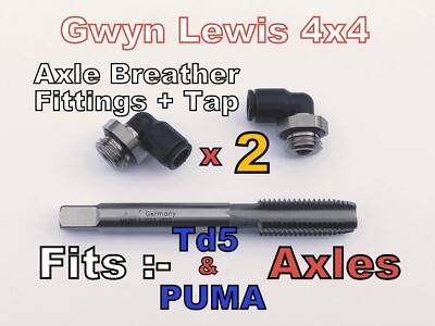 Land Rover Defender Td5 PUMA Discovery 2 axle Breather Fittings wading ...
