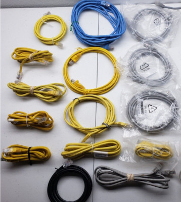 Lot of 15 Ethernet Cat5 Patch Network Cables Mixed Colors 7' and 5' | eBay