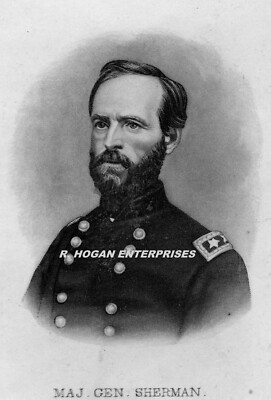 1860's CIVIL WAR MAJOR GENERAL WILLIAM T. SHERMAN 5X7 PRINT PHOTO F273 ...