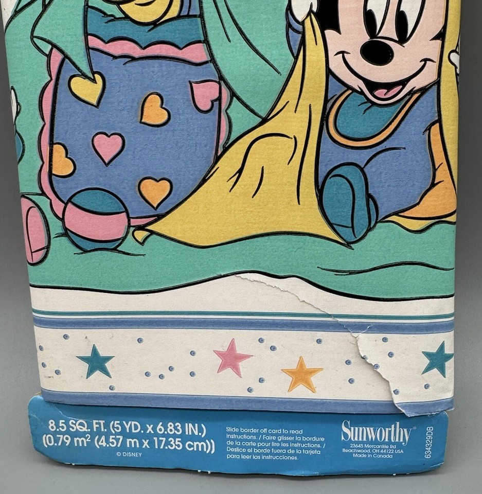 Disney Babies Self Stick Border Removable Wallpaper Mickey Minnie ...