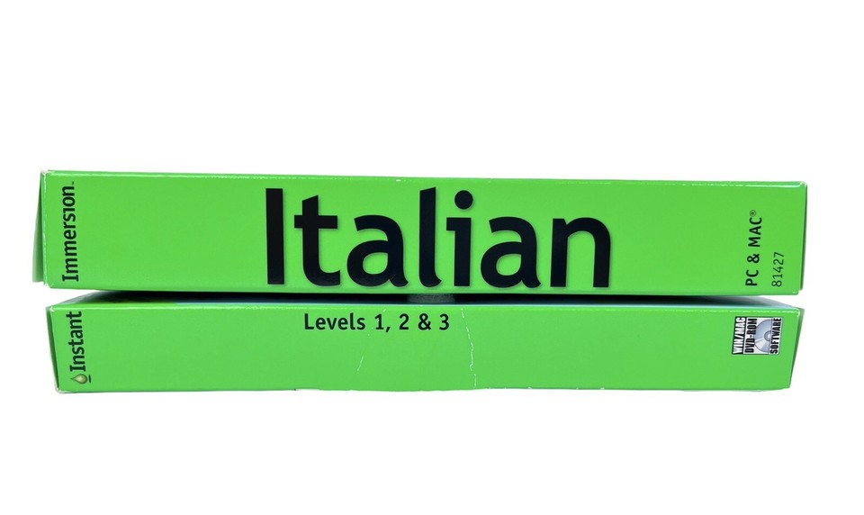 Instant Immersion Language Learning Course: Italian Levels 1, 2, 3 DVD ...