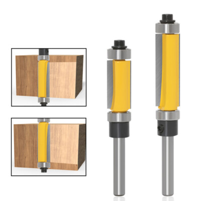 1/4'' 6.35mm Shank Pattern Flush Trim Router Bit 1/2'' Top Bearing ...