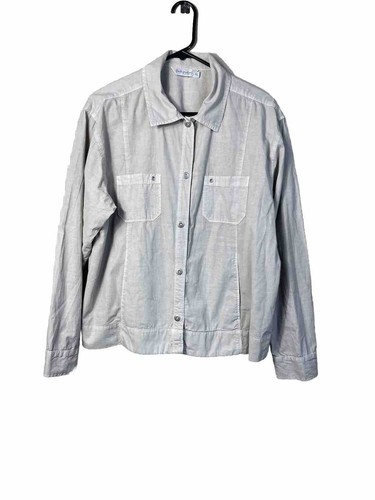 Fresh Produce Tan Khaki Women's Button Down Utility Jacket Cotton Sz XL ...