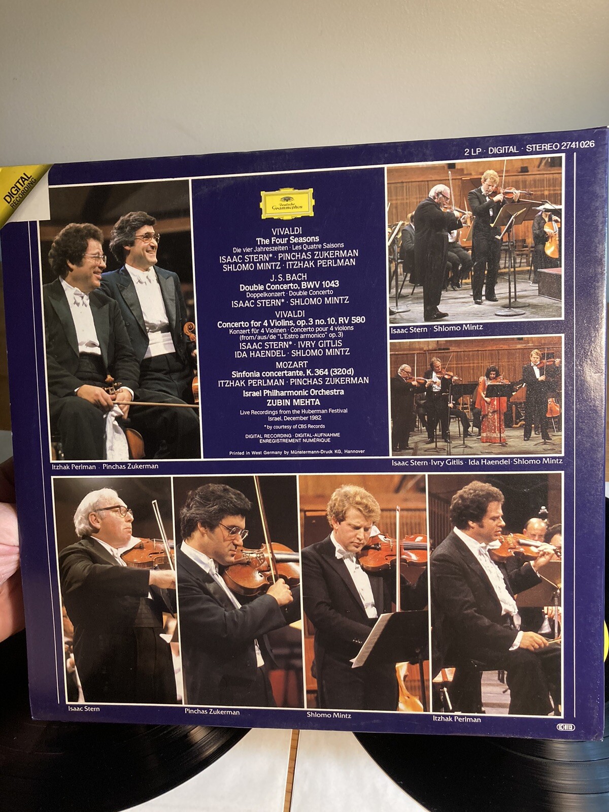Pinchas Zukerman Isaac Stern Itzhak Perlman Shlomo Mintz Zubin Mehta ...