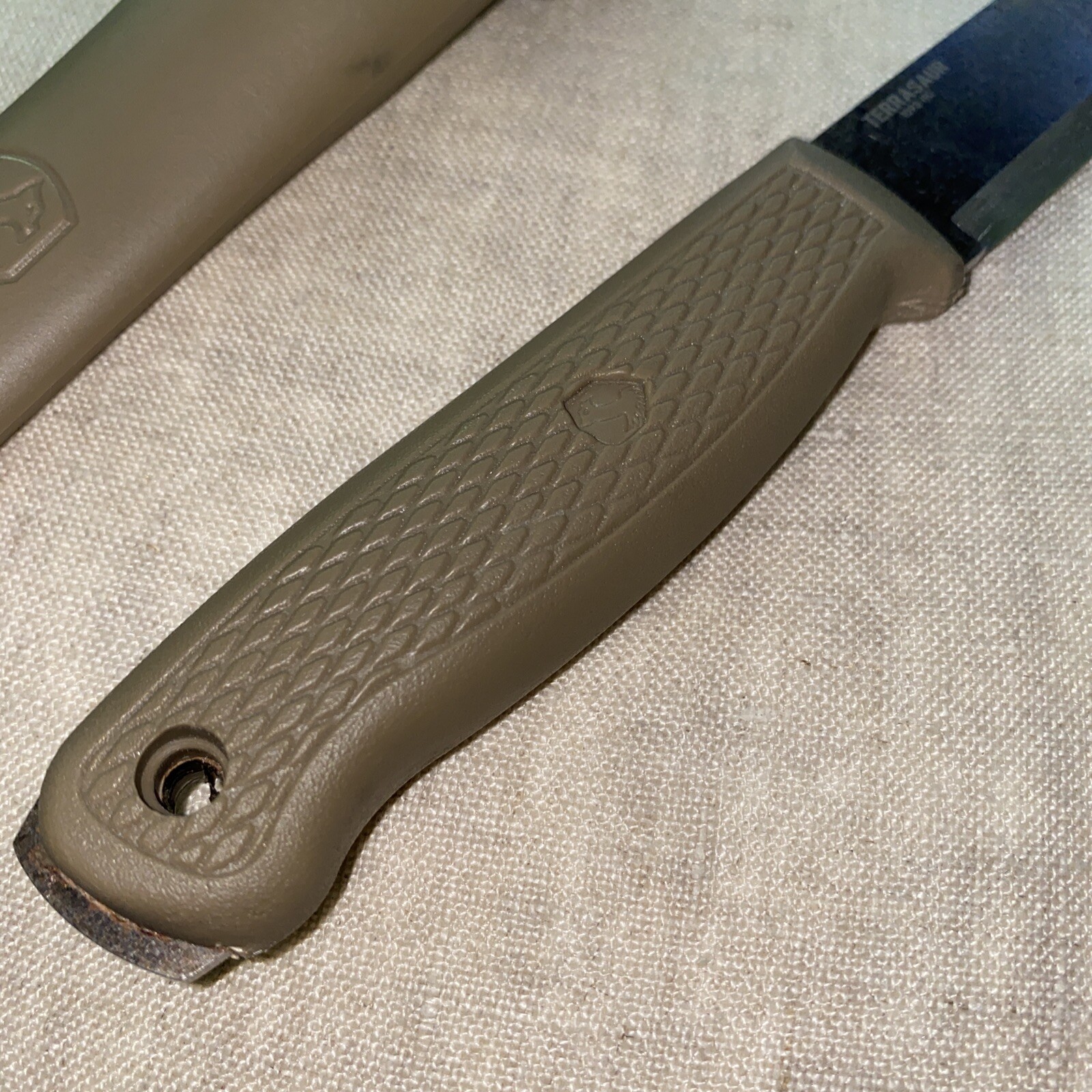 Condor T&K Terrasaur Fixed Blade Knife Desert Tan Handle Plain Edge ...