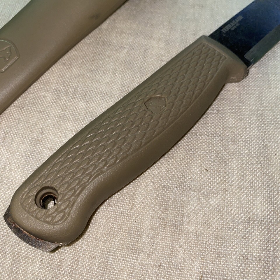 Condor T&K Terrasaur Fixed Blade Knife Desert Tan Handle Plain Edge ...