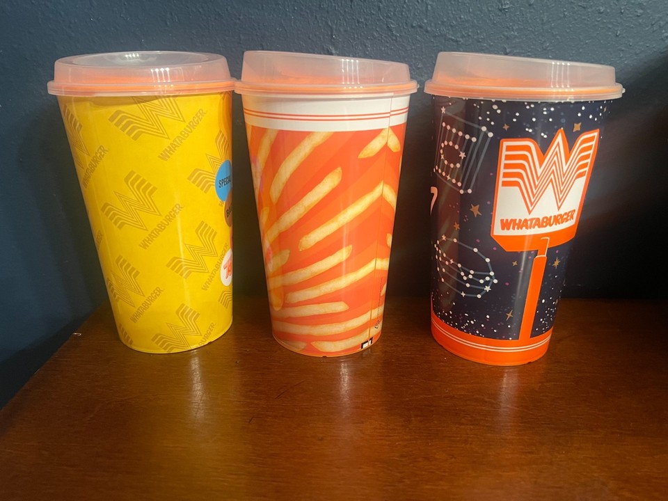 WHATABURGER 75th Anniversary Collector 3 Cups 160Z LIMITED EDITION NEW ...