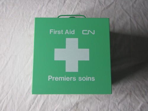 scarce Canadian Railway CN RR caboose first aid kit box .unused from ...