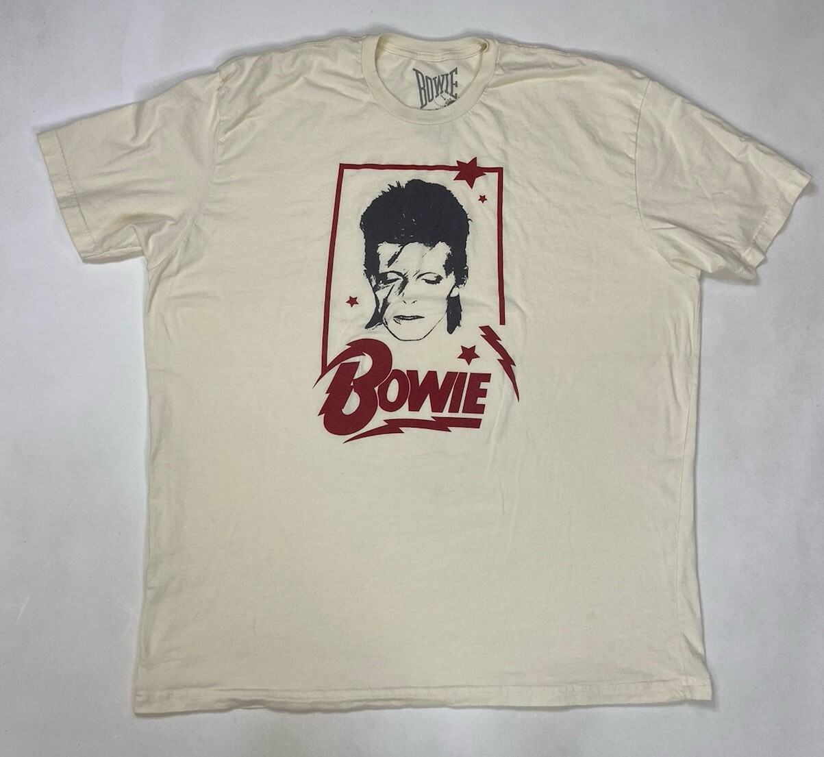David Bowie Graphic T-shirt Men XXL Ivory Short Sleev… - Gem
