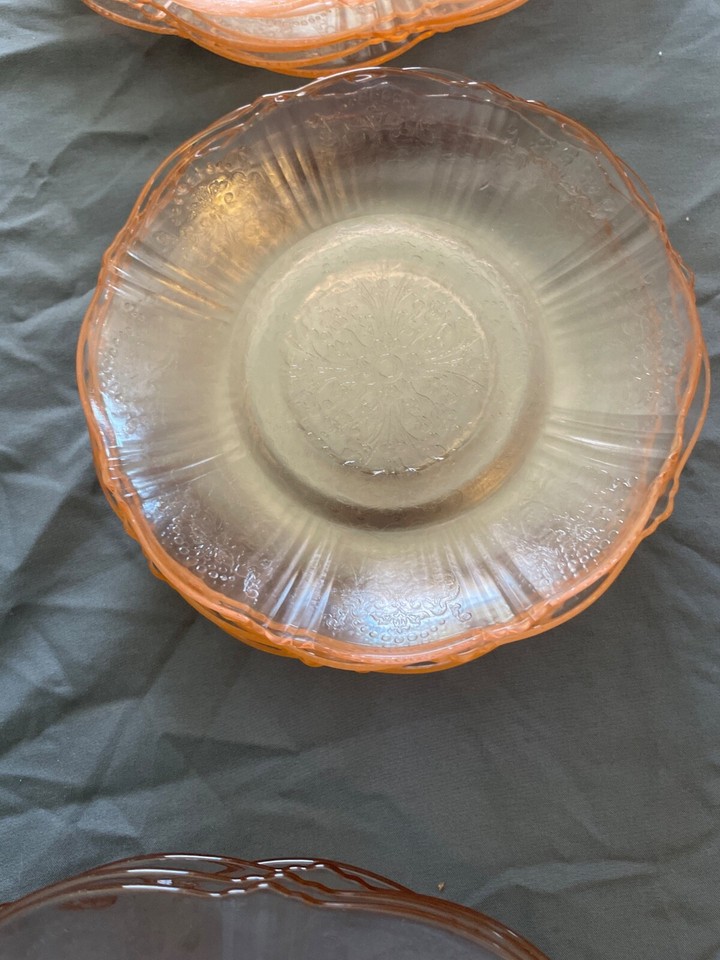 Miss America Pink Depression Glass Pieces plates, bowls, goblets, candy ...