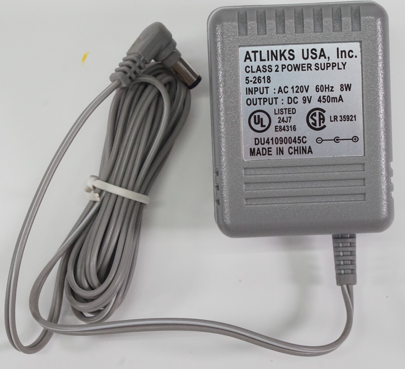 Atlinks USA 5-2618 Class 2 Power Supply AC/DC Adapter Output 9V For ...