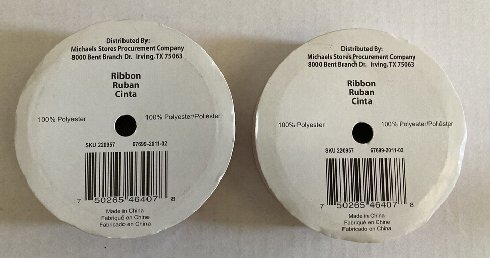 Hearts Ribbon Spools ~ Wedding Love Pink White Scrolls 6 yards 7/8" NEW ...