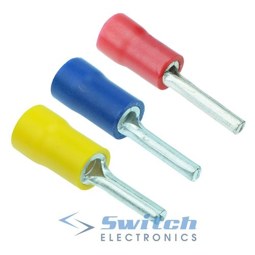 Red / Blue / Yellow Pin Crimp Connector Insulated Electrical Terminal ...