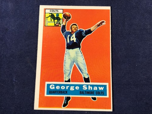 L3-46 FOOTBALL CARD - GEORGE SHAW BALTIMORE COLTS - CARD #108 - 1956 ...