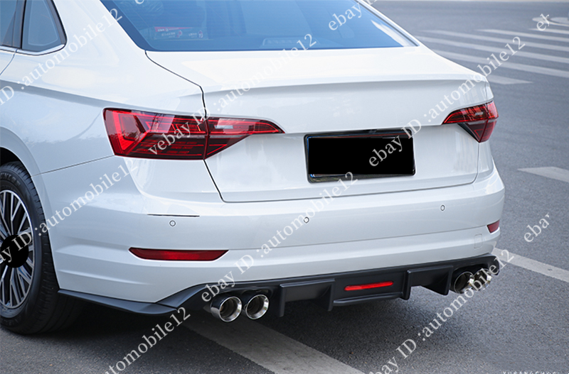 Fits VW Jetta GLI 2019-2021 Carbon Fiber Style Rear Bumper Diffuser Lip ...